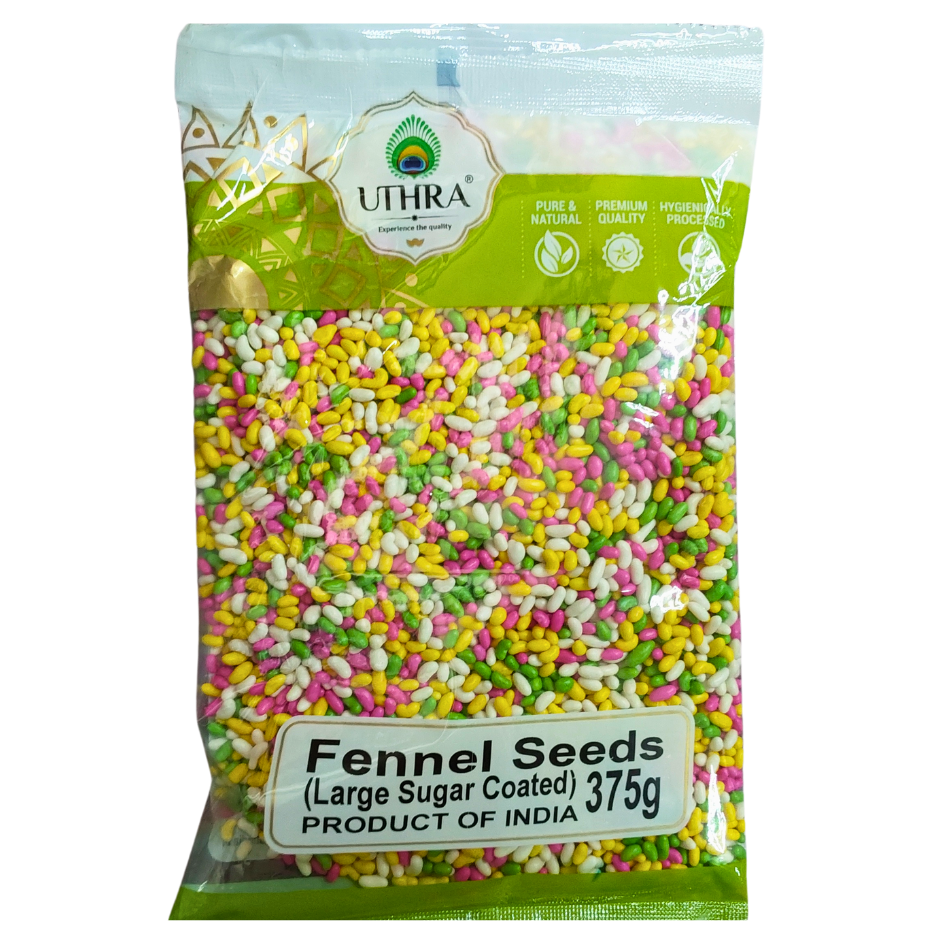Uthra Large Sugar Coated Fennel Seeds – Gayatri Store UK